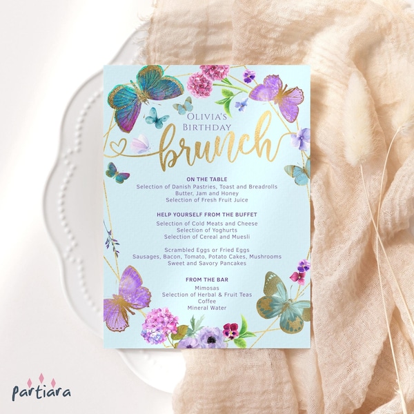 Enchanted Menu Template - Etsy
