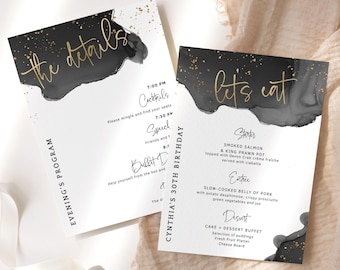 Sweet Sixteen Menu Sweet 16 Party Menu 3.75 X 9 In. Menu - Etsy