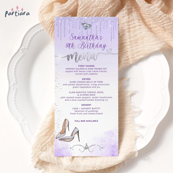 80th Birthday Menus - Etsy