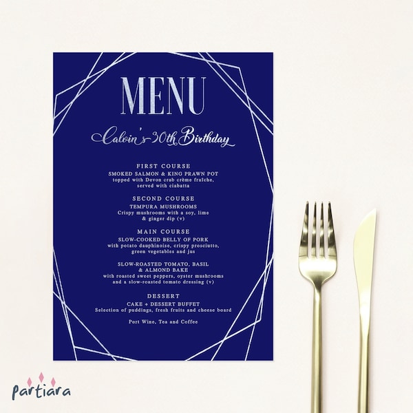 Christmas Menu Digital - Etsy