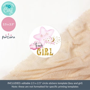 Gender Reveal Stickers Boy Girl Voting Team Labels Printable Boy or ...