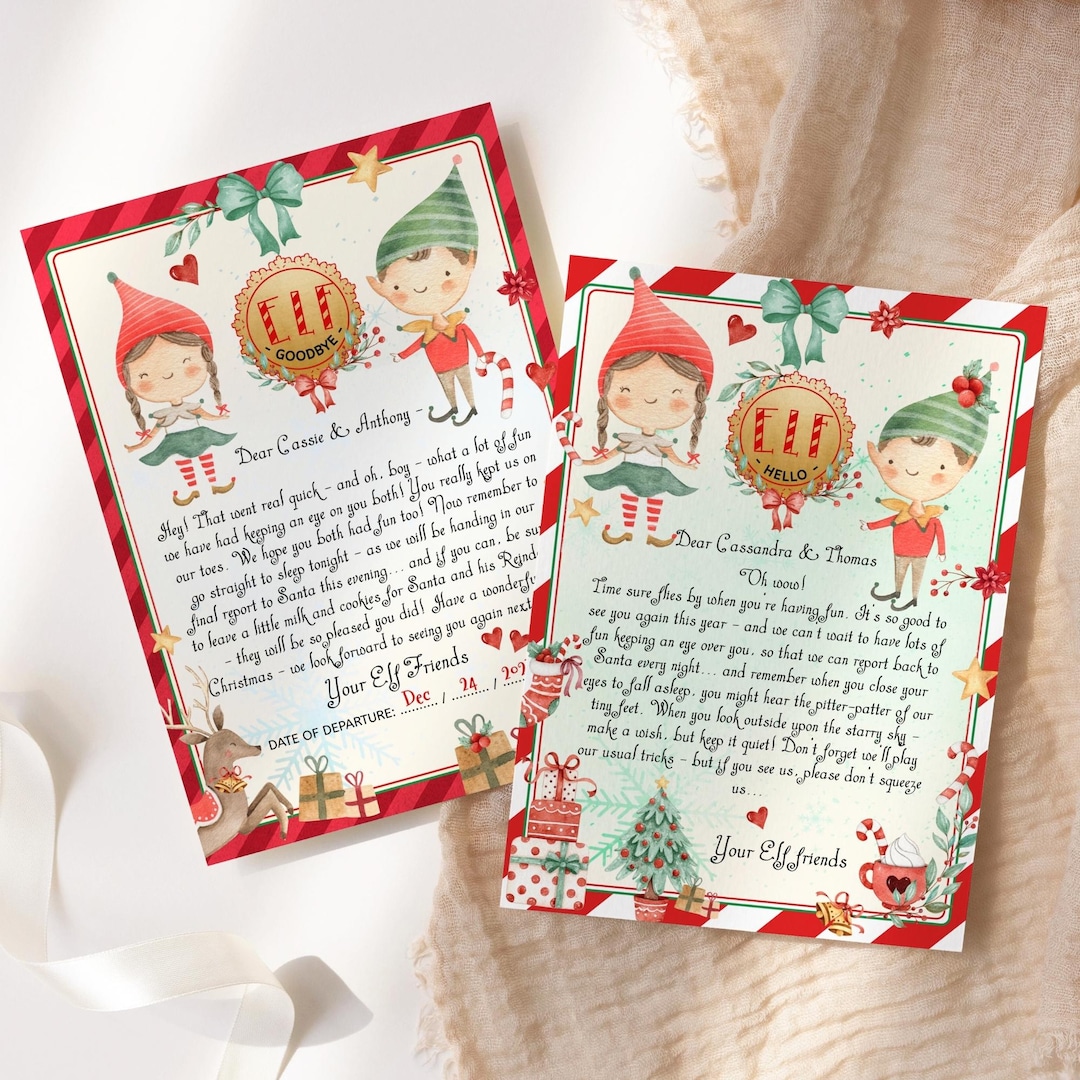 Elf Letters Digital Download, Hello From Your Elf Letter Editable ...