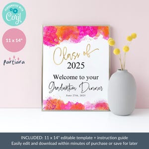 2025 Graduation Welcome Sign Template, Class of 2025 Table Welcome ...