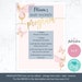 Blush Pink Butterfly Program Card Printable Ladies Birthday Party ...