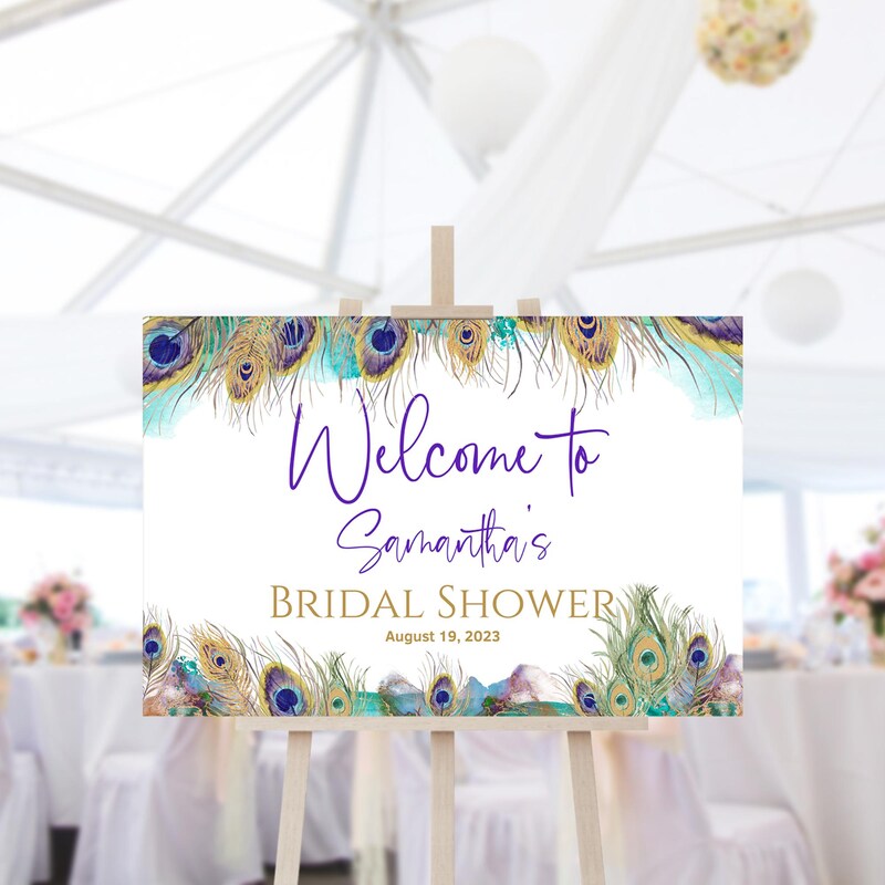 Peacock Welcome Sign - Etsy