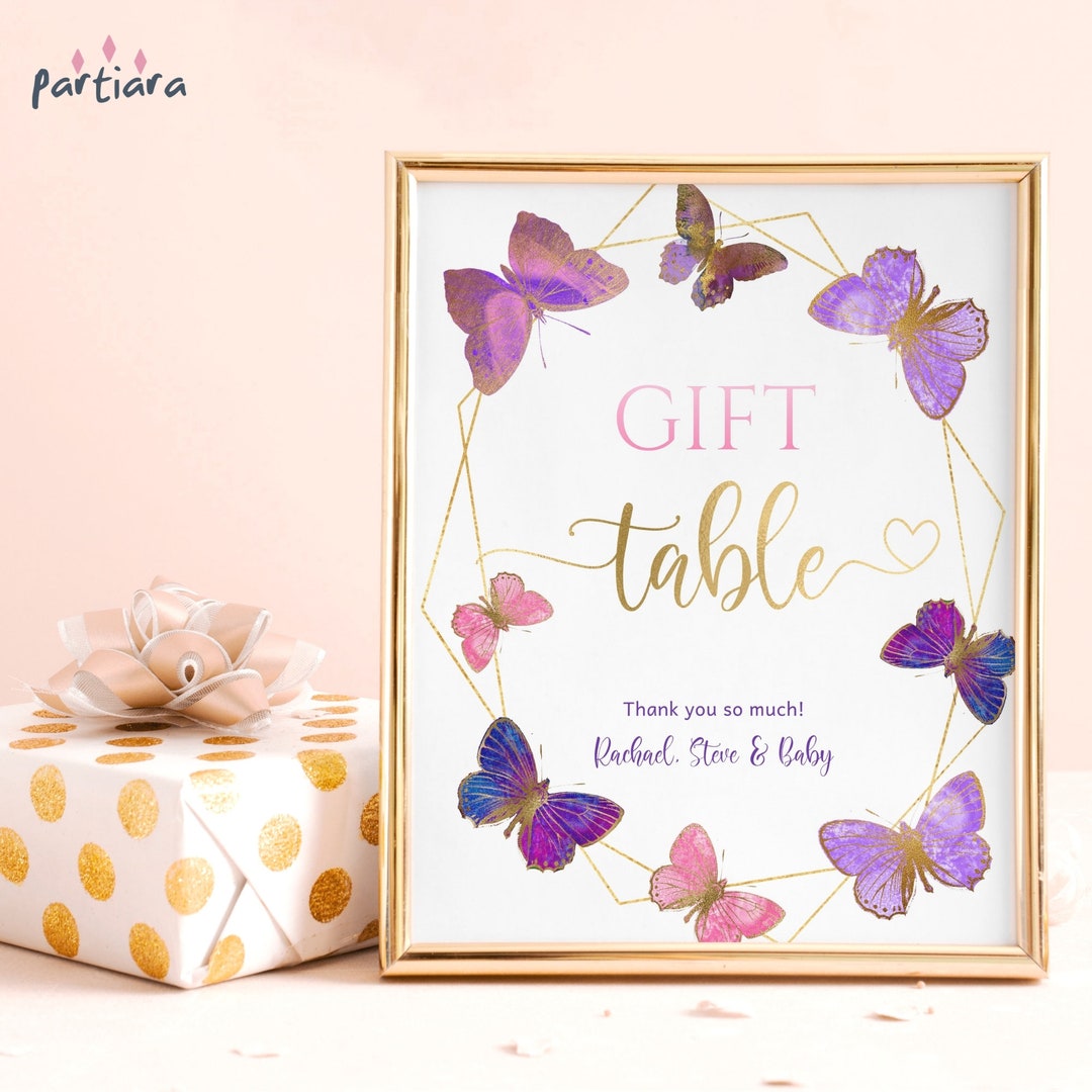 Baby Shower Gift Table Sign Printable Girl Baby Shower Party - Etsy