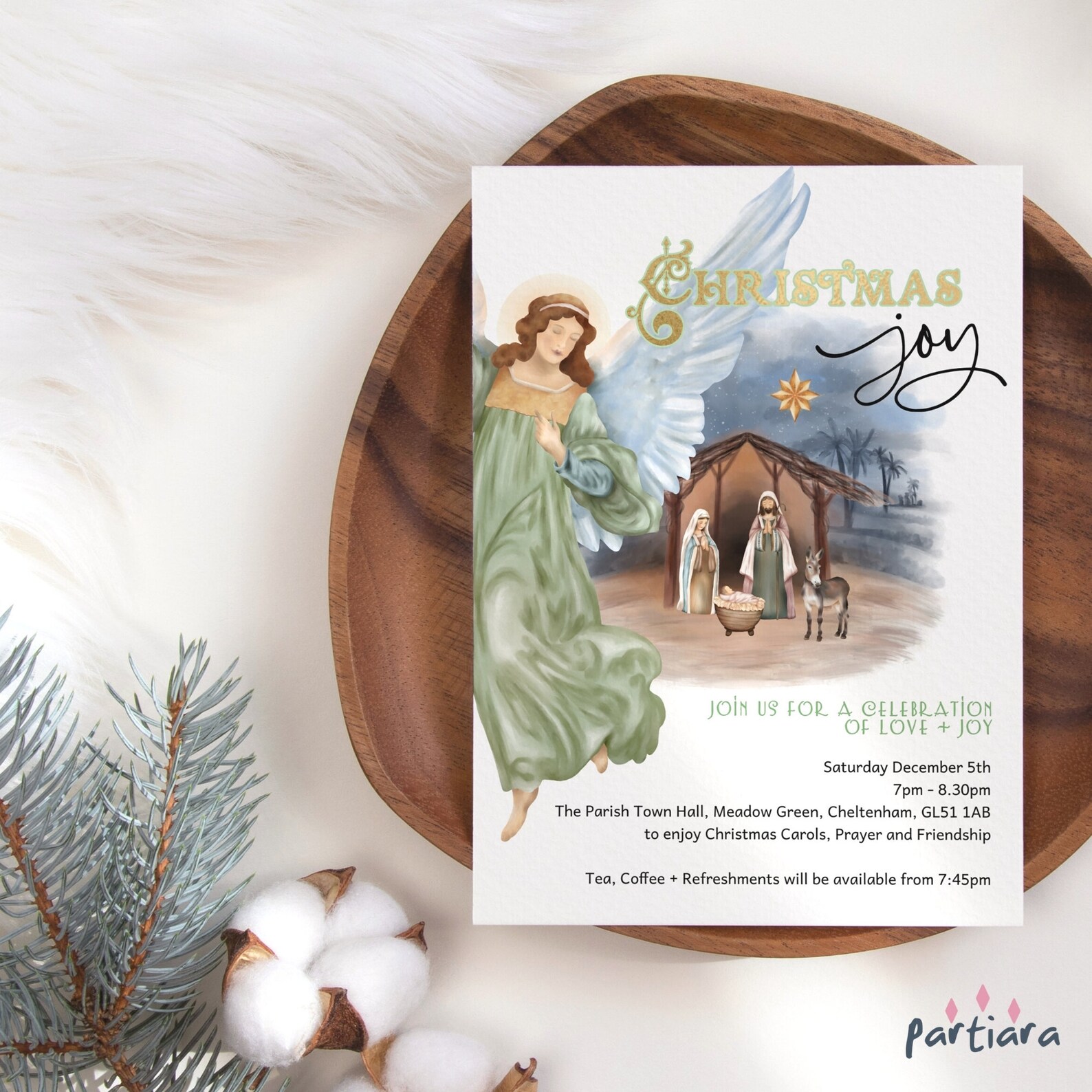 Christmas Invitations Nativity Party Carol Singing Invites - Etsy