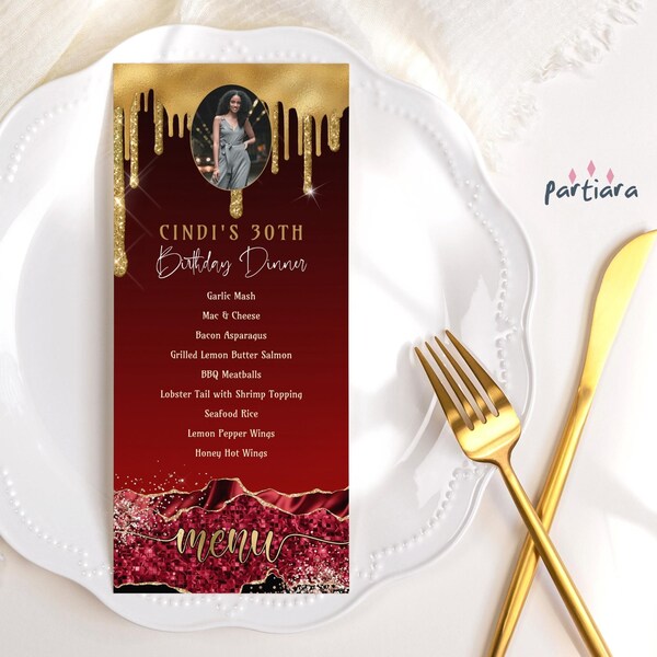 Picture Menu Template - Etsy