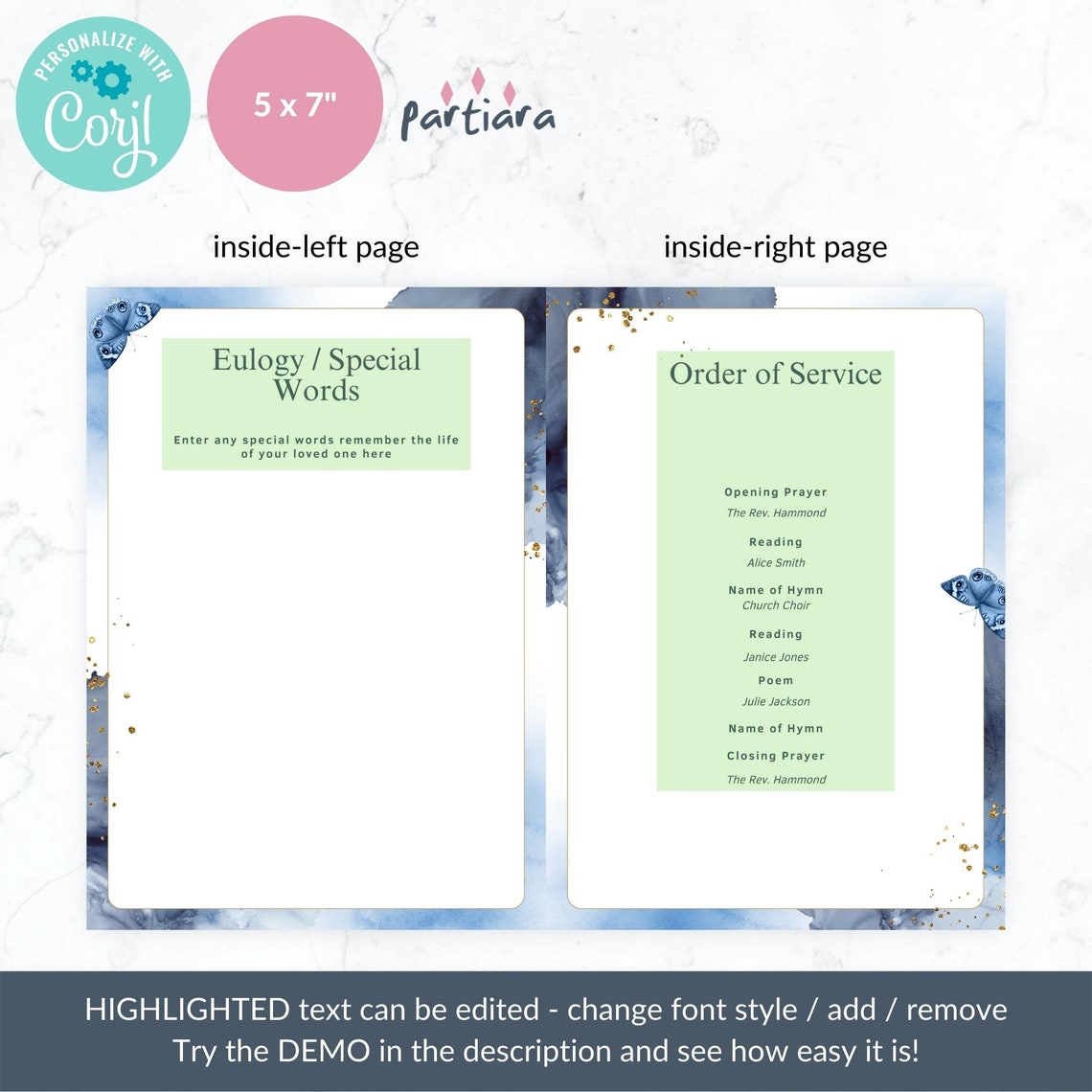 Baby Boy Memorial Funeral Program Printable Teens Mens Forever - Etsy