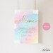 Pastel Rainbow Welcome Sign Printable, Birthday Rainbow Party Welcome ...