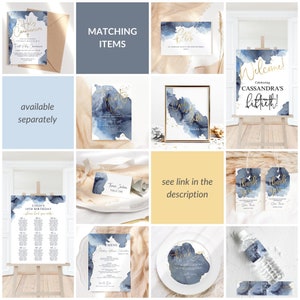 Navy Blue Welcome Sign Template, Birthday Dinner Party Welcome Poster ...