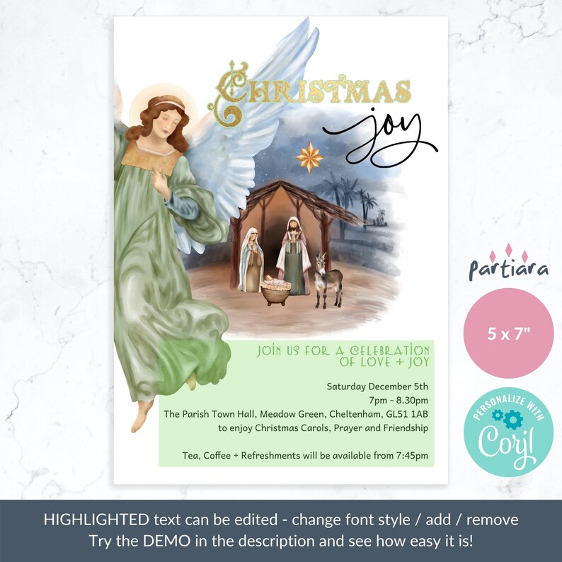 Christmas Invitations Nativity Party Carol Singing Invites - Etsy