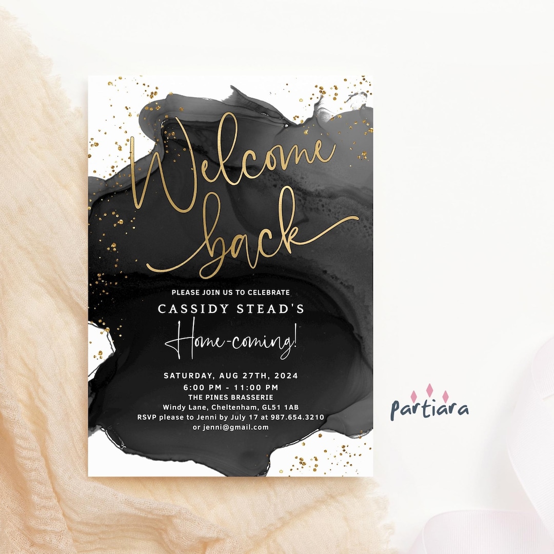 Welcome Back Party Invitation, Welcoming Home Party Invite Digital ...
