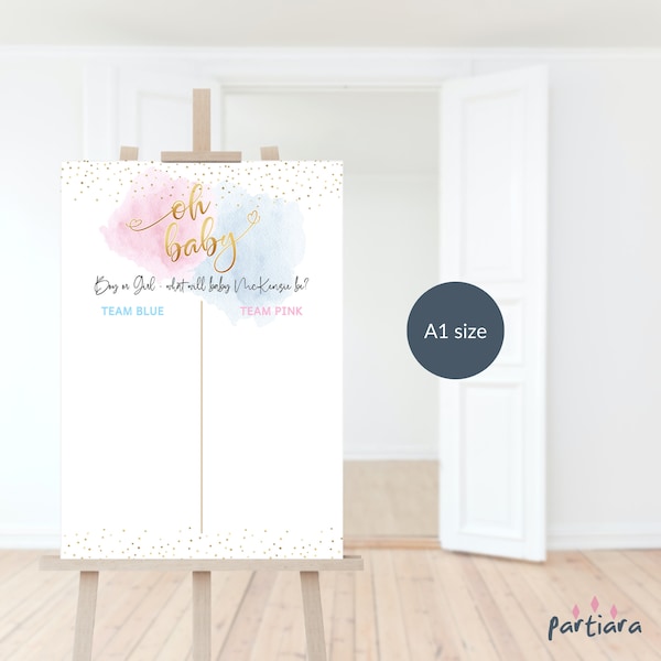 Gender Reveal Tally Sheet Editable - Etsy Australia