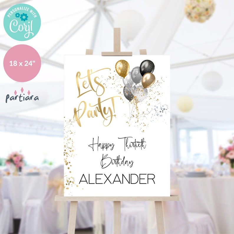 Birthday Welcome Sign Teen Boys Mens Party Balloons Welcome - Etsy