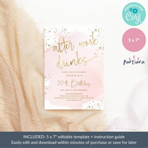 After Work Drinks Invitation, Staff Party Invite Printable, Office ...