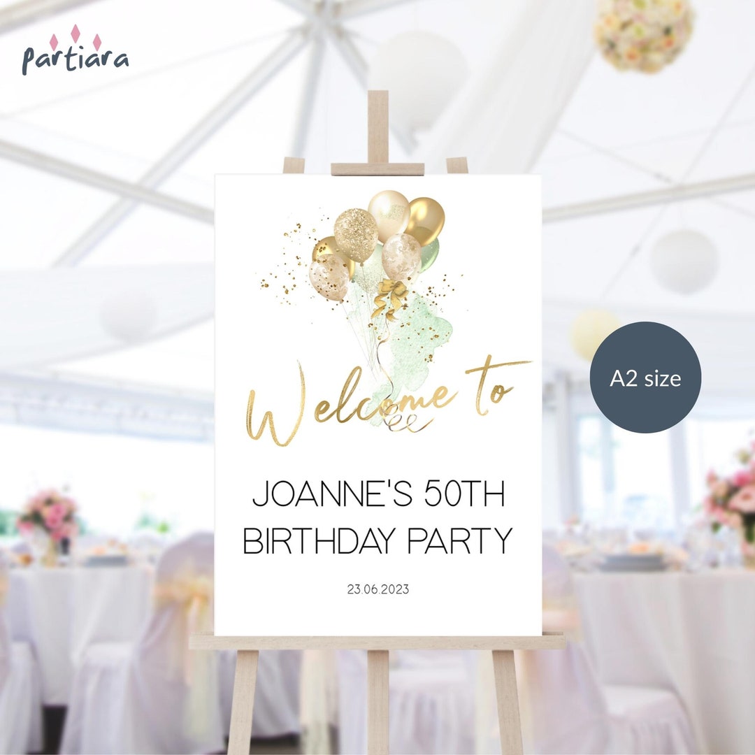 Sage Green Welcome Sign Template, Ladies Dinner Party Welcome Poster ...