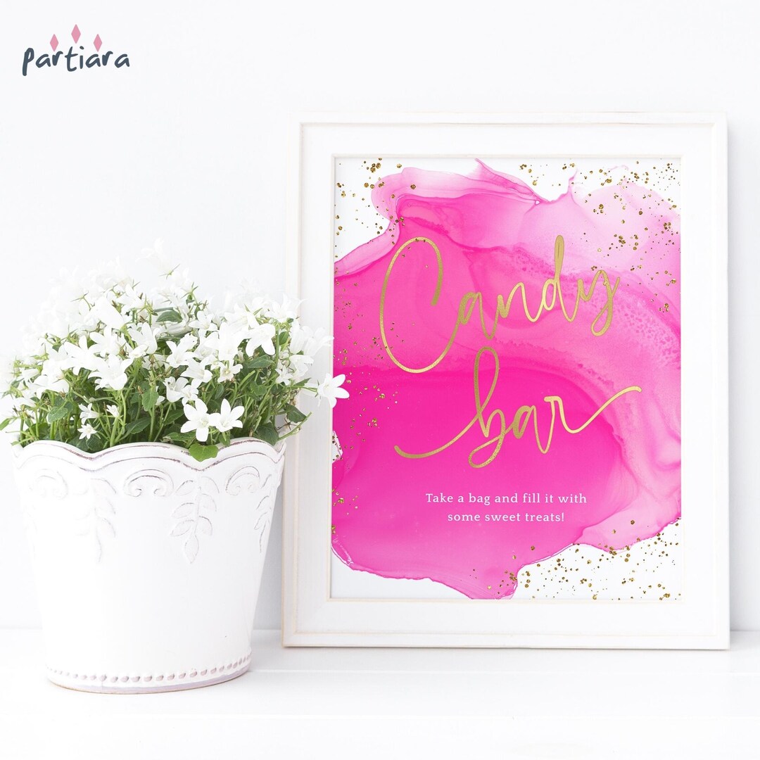 Girl Candy Bar Sign Baby Shower Candies Favor Gifts Table Poster ...