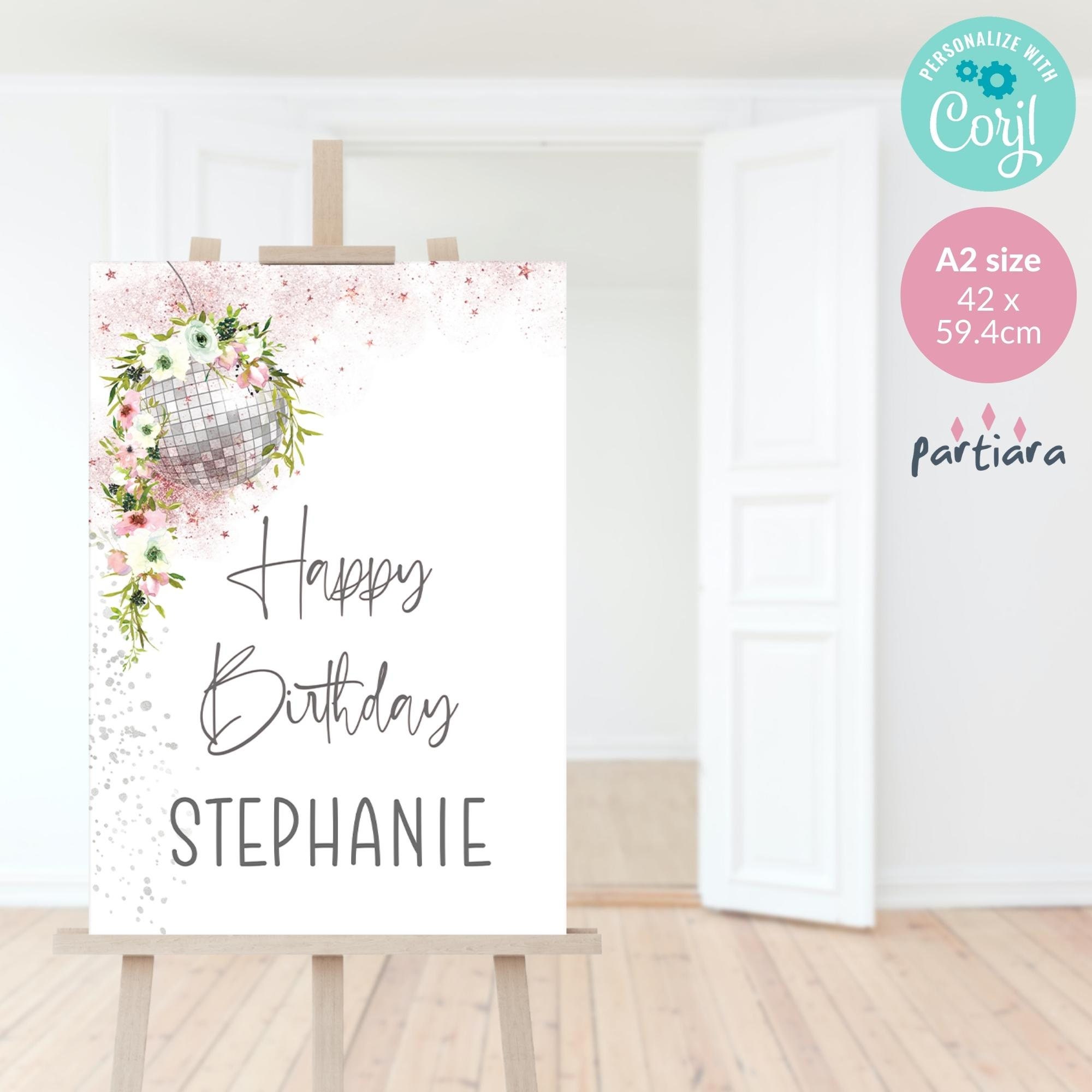 Teen Girls Birthday Welcome Sign Disco Dance Party Poster - Etsy