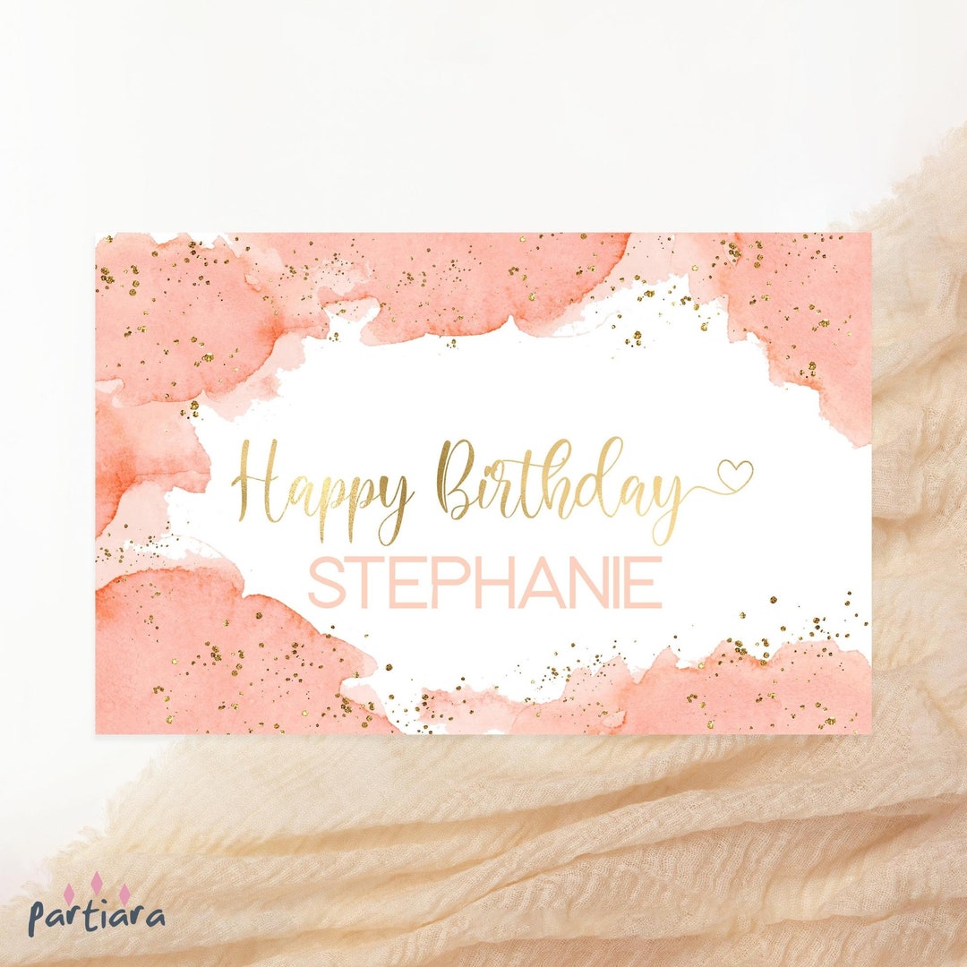 Birthday Placemat Printable Ladies Teen Girls Party Table Place Mat ...