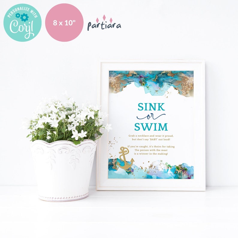 Baby Sink or Swim Game Nautical Baby Shower Beach Party Games - Etsy