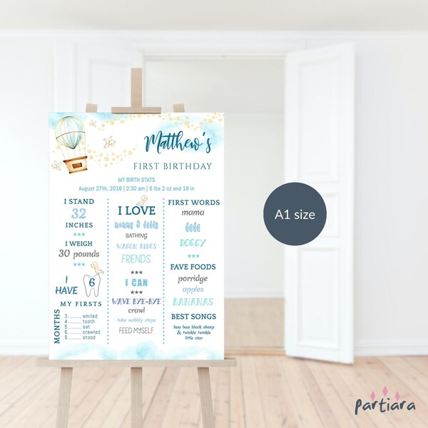 Birth Stats Poster - Etsy