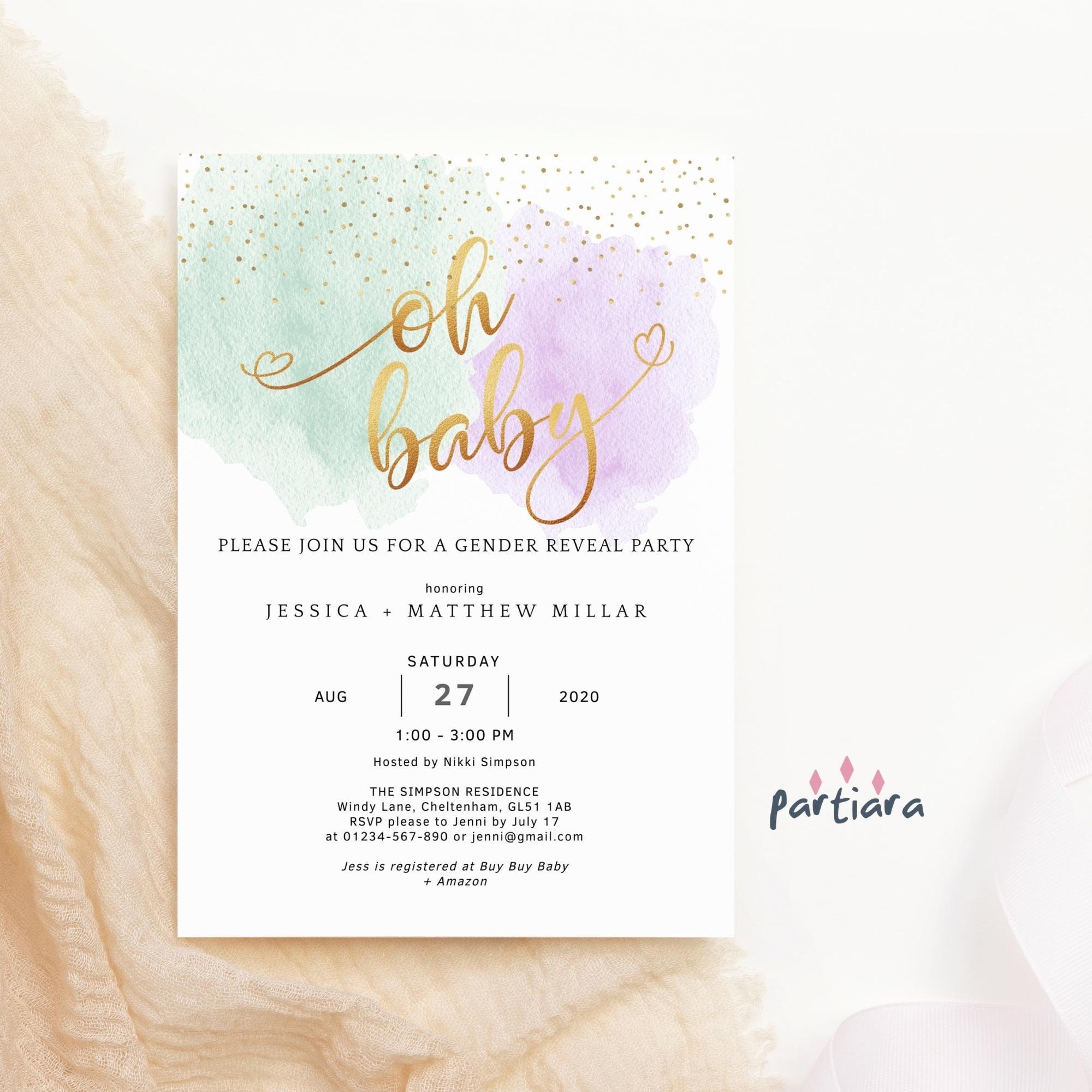 Gender Reveal Mail Etsy