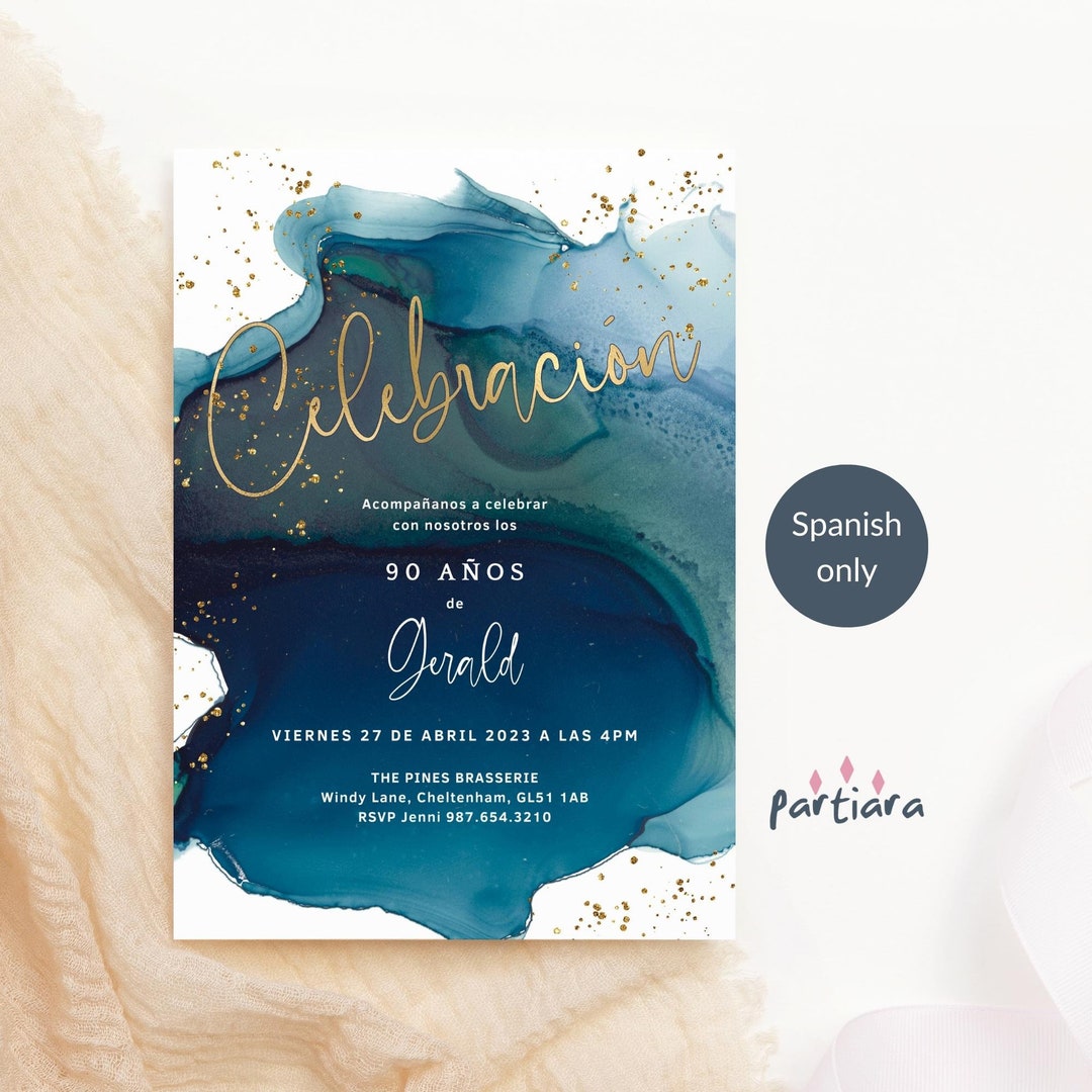 Spanish Party Invitation Birthday Invites Men or Ladies 40th 50th 60th ...
