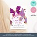 Purple Butterfly 1st Birthday Invite Flutterby Tea Party - Etsy