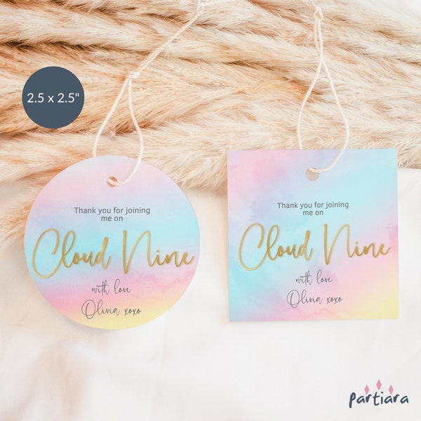 Cloud Birthday Stickers - Etsy