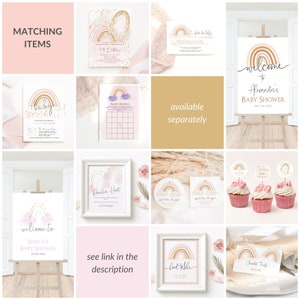 Baby Shower Banner Rainbow Party Sign Printable It's a Girl Bunting ...