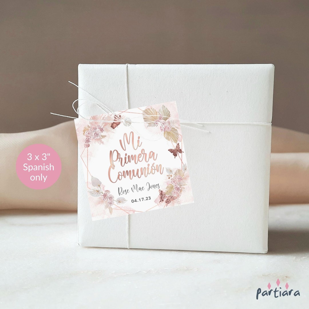 Mi Primera Comunion Tag Template, Girls First Holy Communion Favor ...