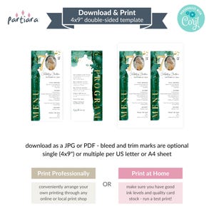 70th Birthday Menu Program Template, Ladies Editable Photo Dinner Party ...