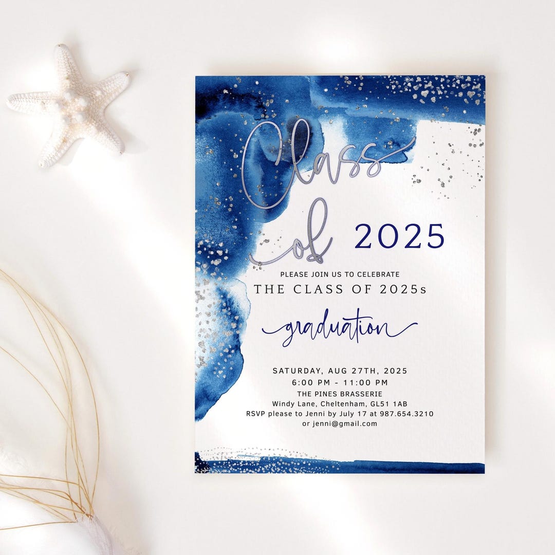 Graduation Invitation, Class of 2024 Party Invite, Men or Ladies Dinner ...