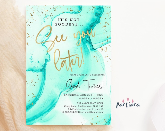 Goodbye Party Invitation Template, Farewell Party Invite, Going Away ...