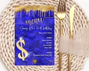 Royal Theme Menu Template - Etsy