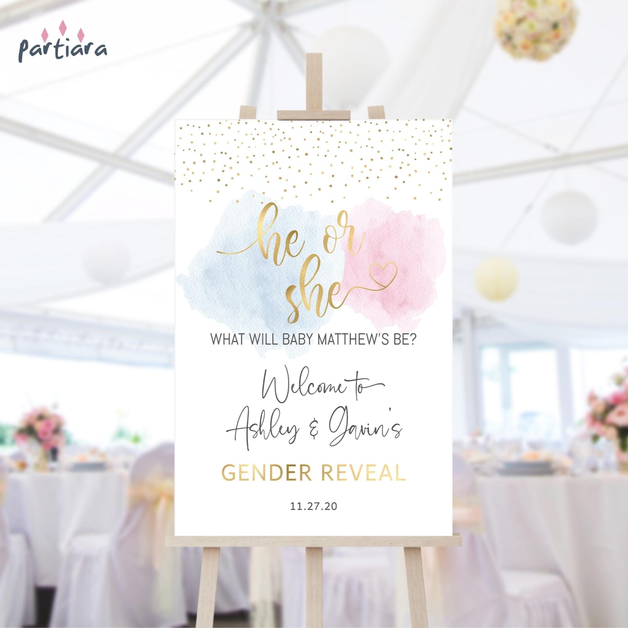 Downloadable Gender Reveal Sign - Etsy