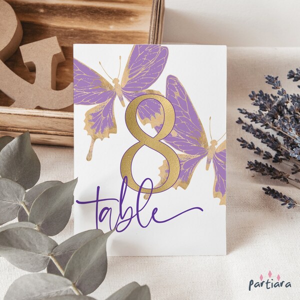 Butterfly Table Cards - Etsy