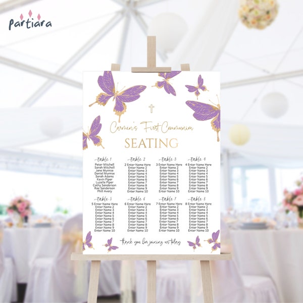 First Holy Communion Seating Chart - Etsy