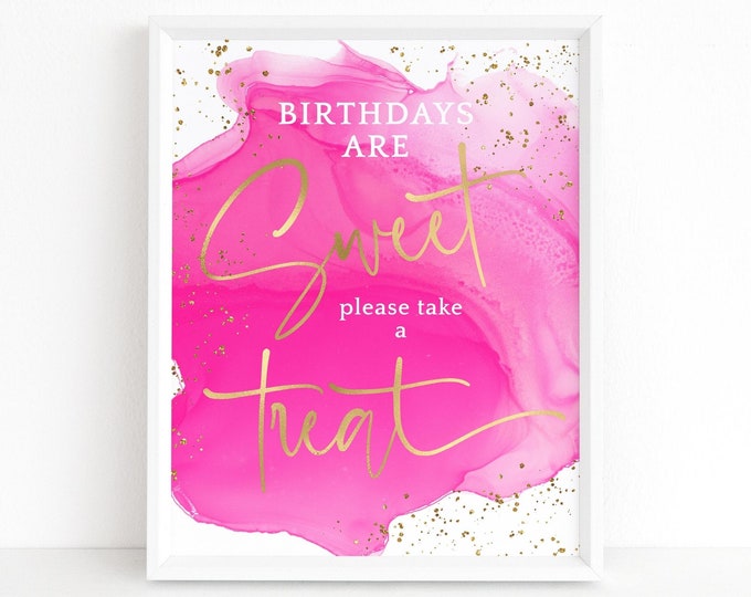 Please Leave a Sweet Note for the Birthday Girl Sign Printable Birthday ...