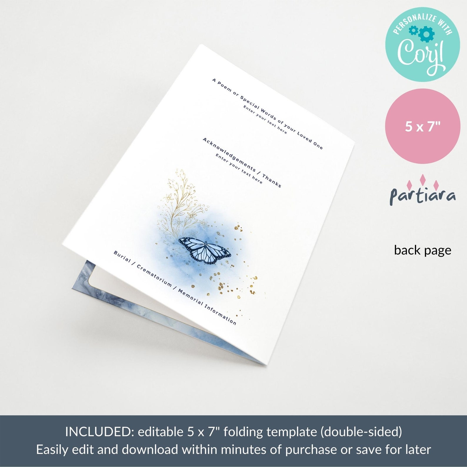 Baby Boy Memorial Funeral Program Printable Teens Mens Forever - Etsy