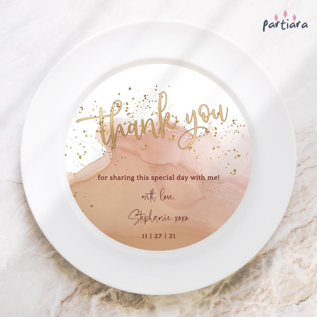 Thank You Plate Inserts, Birthday Dinner Charger Printable, Ladies ...