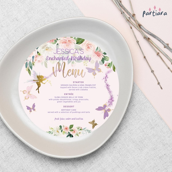 Fairy 1st Menu - Etsy