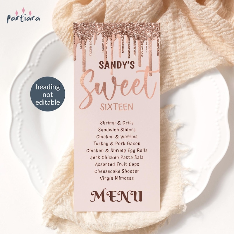 Sweet 16 Rose Gold - Etsy