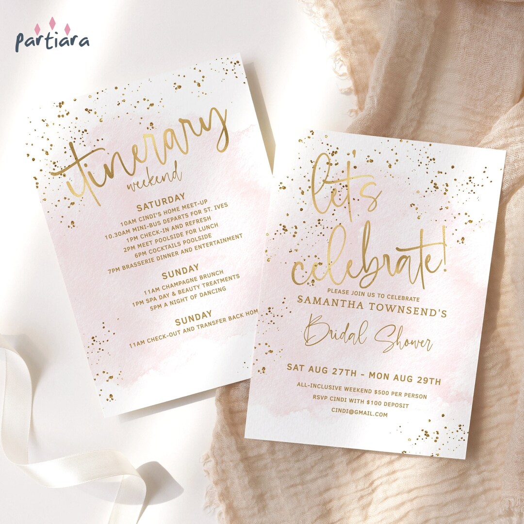Birthday Invite Weekend Party Template, Ladies Celebration With ...