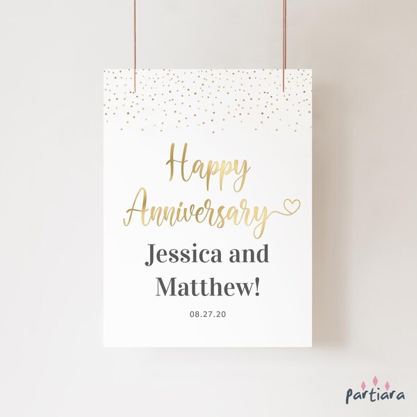 Happy Anniversary Sign Printable - Etsy
