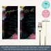 Menu and Program Card, Ladies Birthday Dinner Party Printable, Pink ...