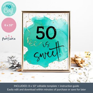 Birthday Dessert Table Sign Printable, Ladies Treats Table Poster Decor ...