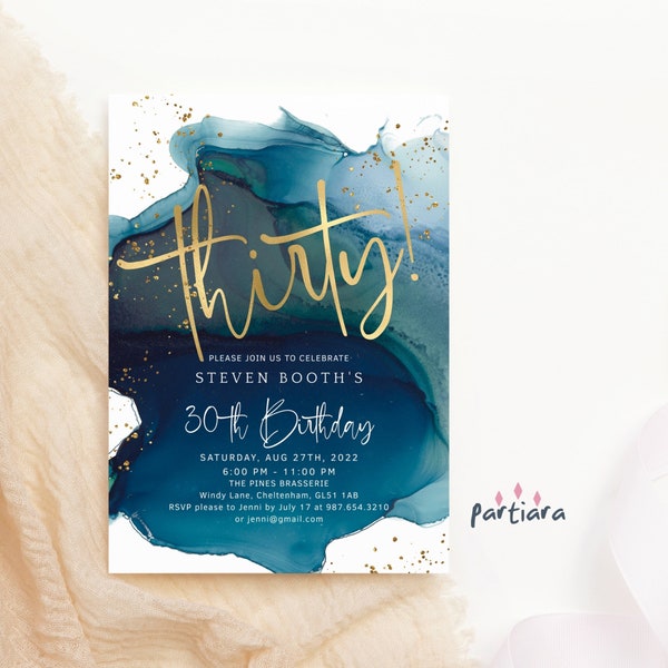 30th Birthday Invite - Etsy