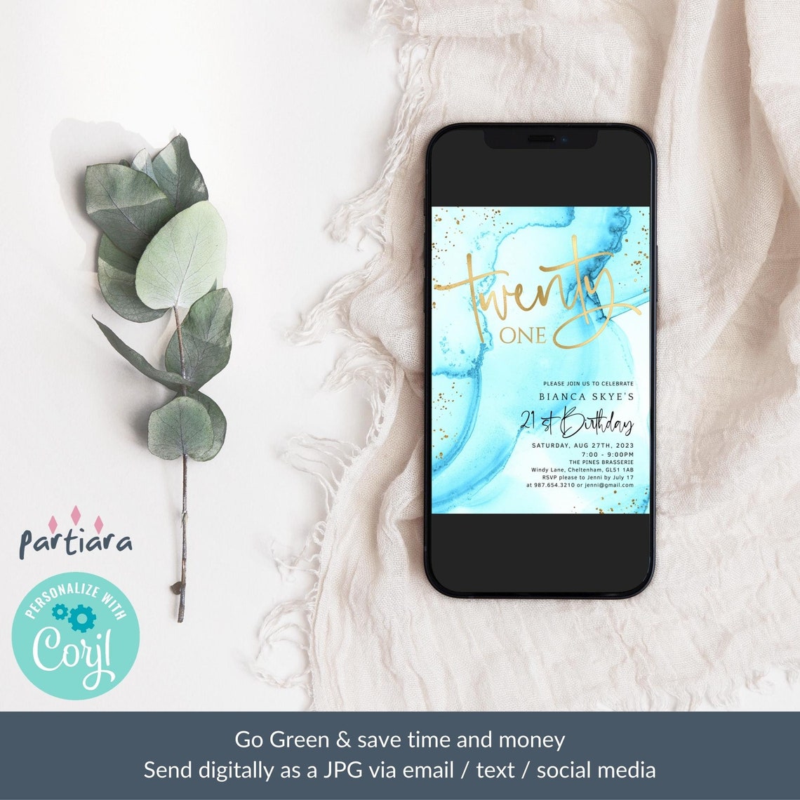 21st Birthday Invitation for Summer: Pool Party Invite for Him or Her ...